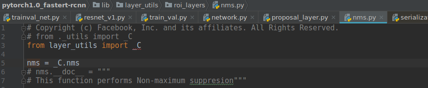 I can not find the nms function · Issue #134 · ruotianluo/pytorch-faster-rcnn · GitHub