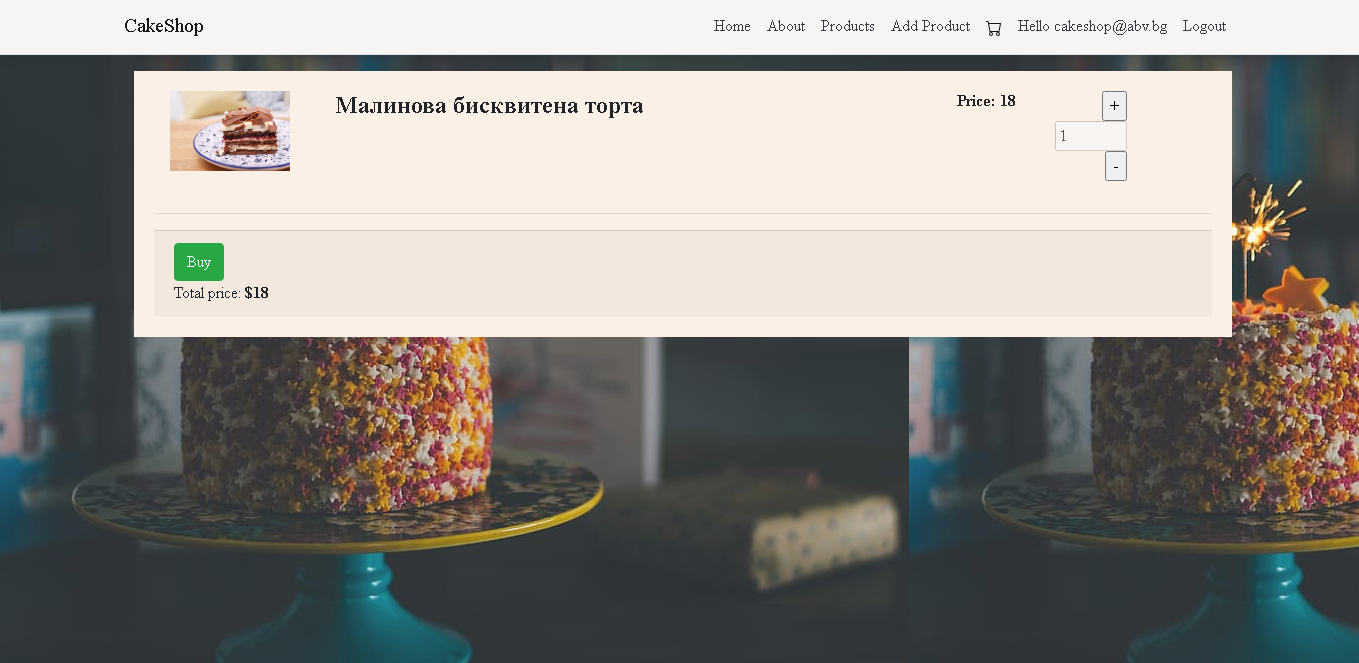GitHub - YordanDobrev97/CakeShop: Online cake shop built with React.js ...