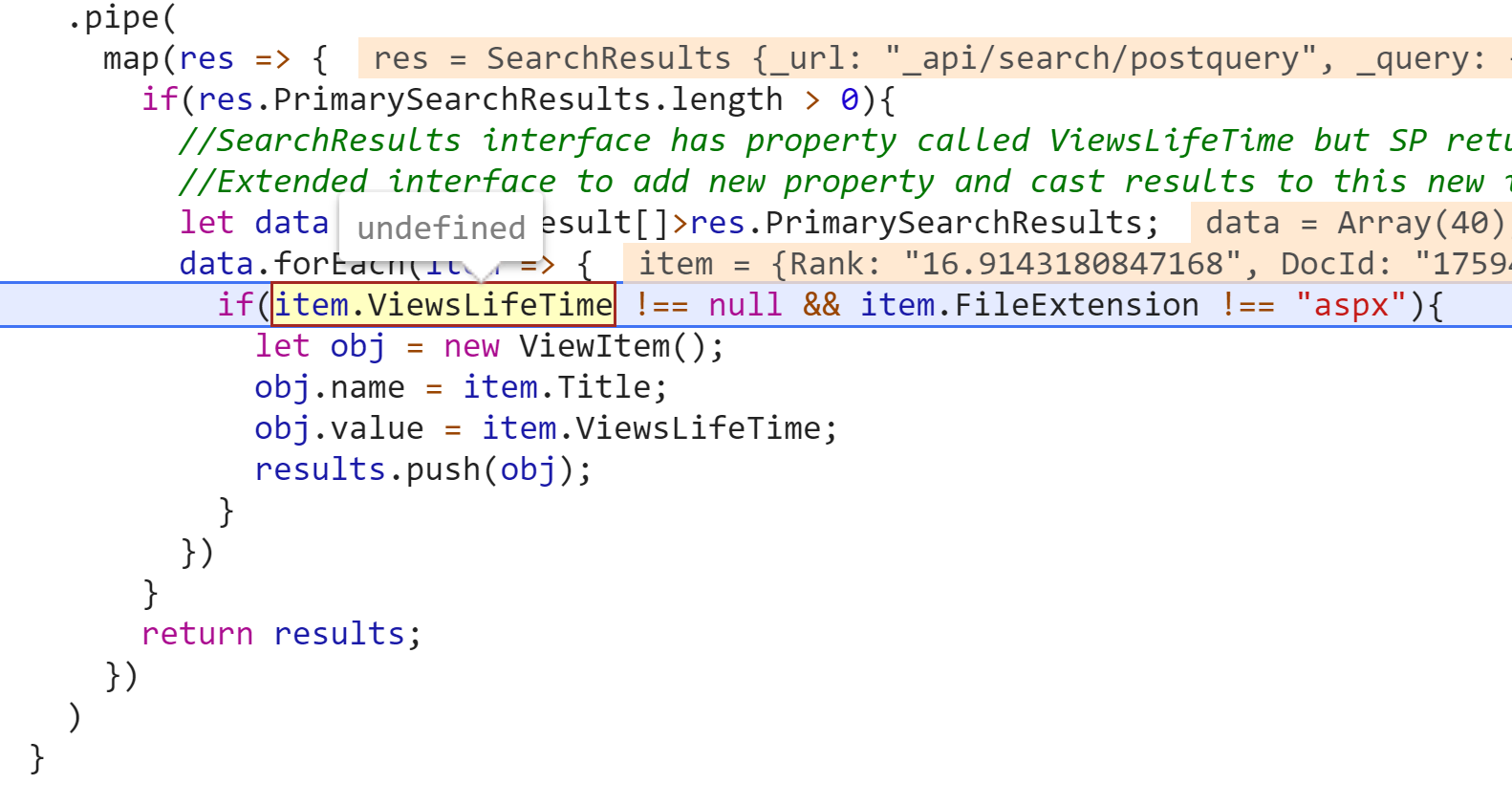 Issue with SearchResult interface ViewsLifetime property · Issue #191 · pnp/pnpjs · GitHub