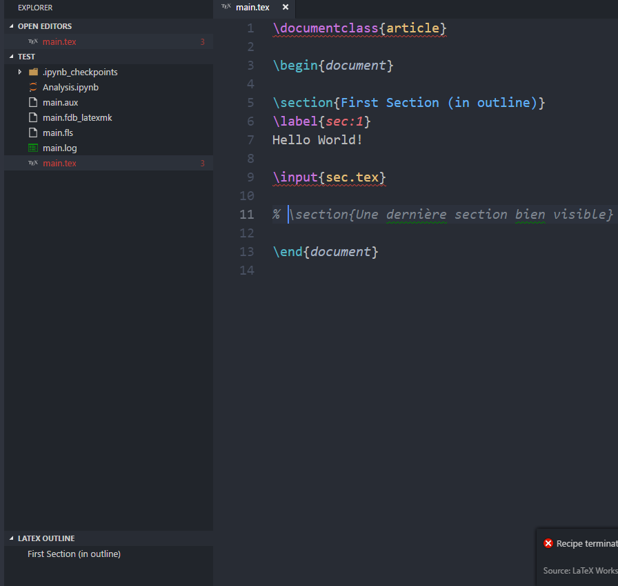 Outline not updated on file save · Issue #635 · James-Yu/LaTeX-Workshop · GitHub