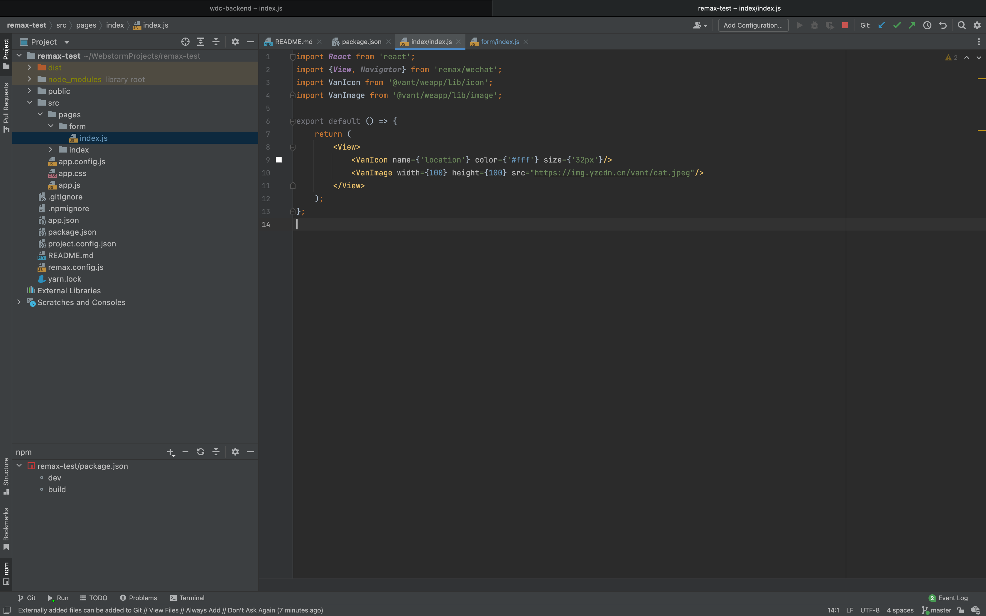 [BUG] 使用 vant weapp 时遇到的奇葩问题 · Issue #1811 · remaxjs/remax · GitHub