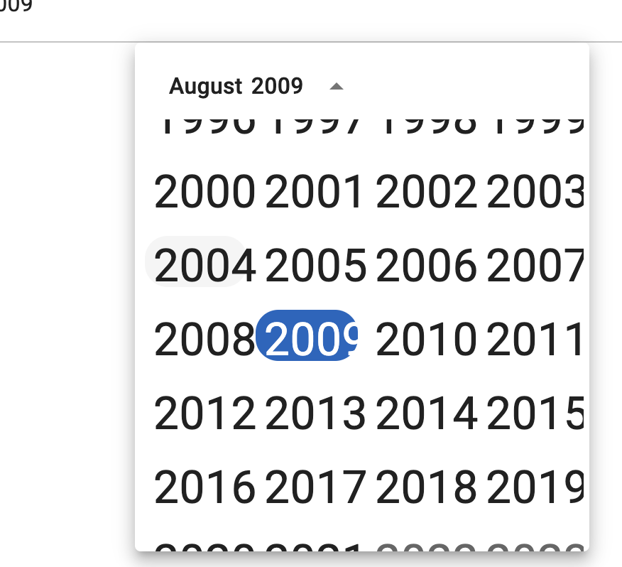 [pickers] Month and Year picker are effected by typography ...