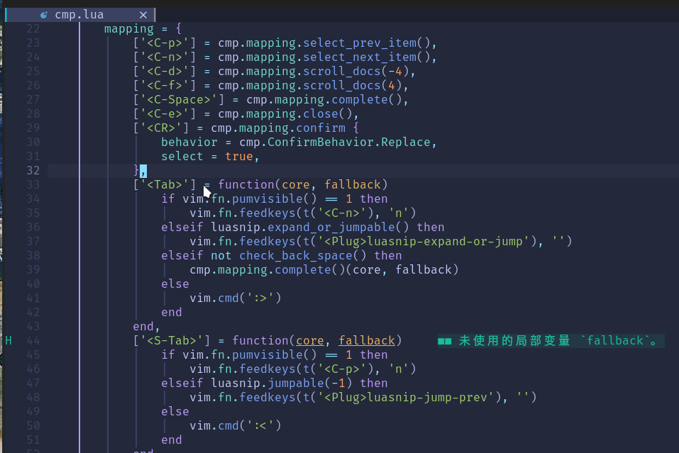 Use tab together with luasnip · Issue #21 · hrsh7th/nvim-cmp · GitHub