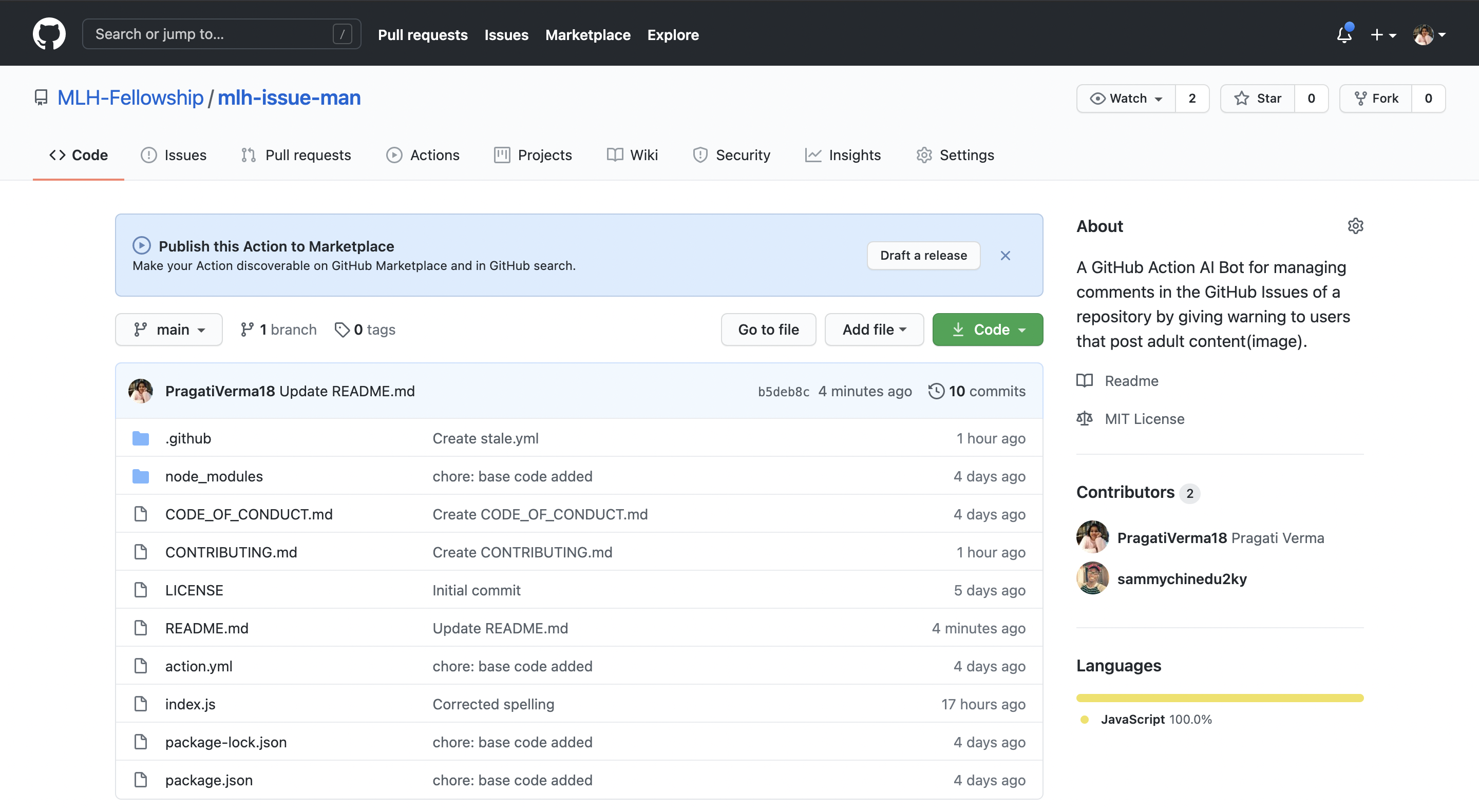 GitHub - MLH-Fellowship/mlh-issue-man: A GitHub Action AI Bot for managing comments in the ...