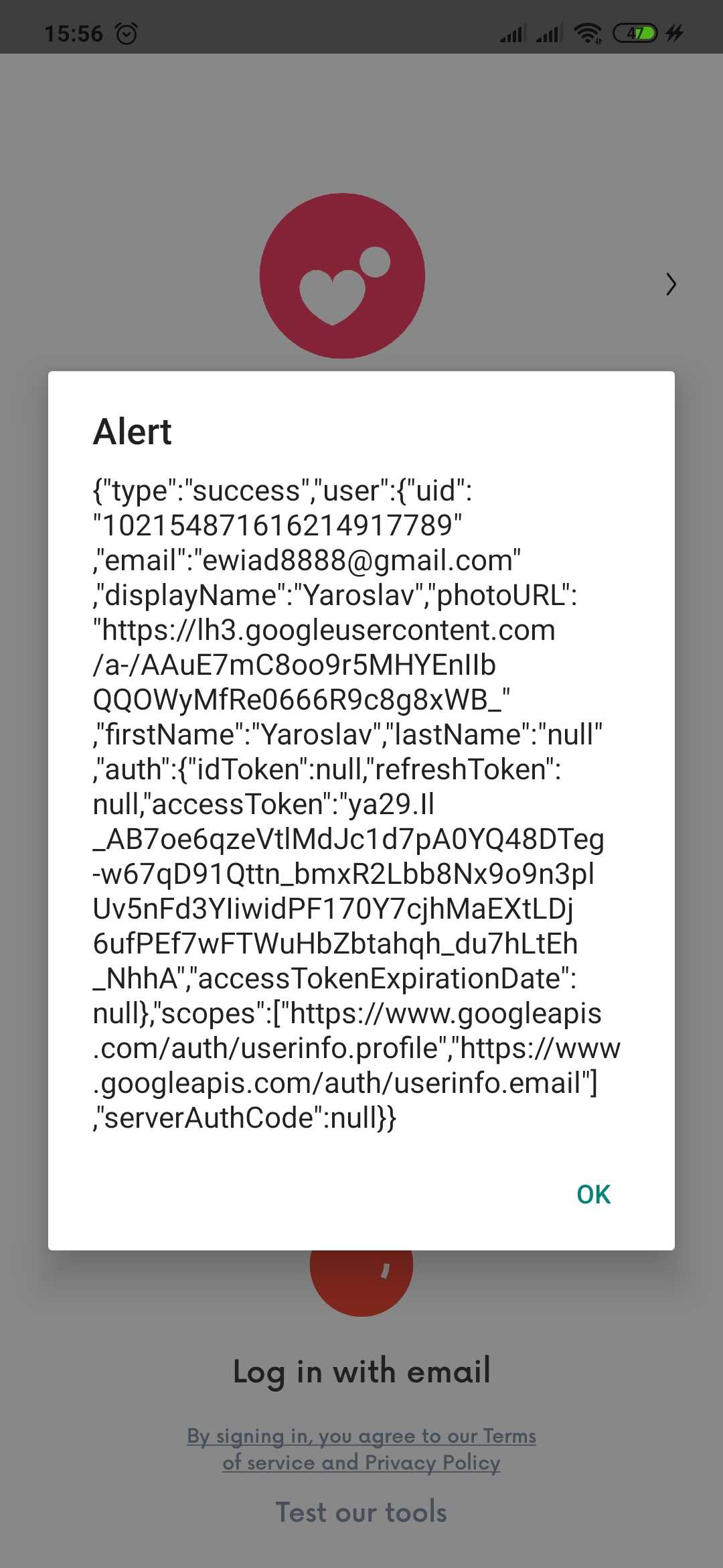 [expo-google-sign-in][Android][bare workflow] GoogleSignIn doesn't work on Android in bare React ...