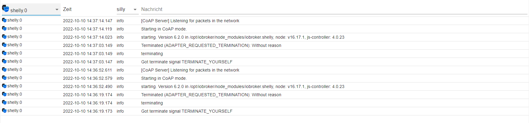 Shelly Adapter startet nicht mehr richtig · Issue #687 · iobroker-community-adapters/ioBroker ...