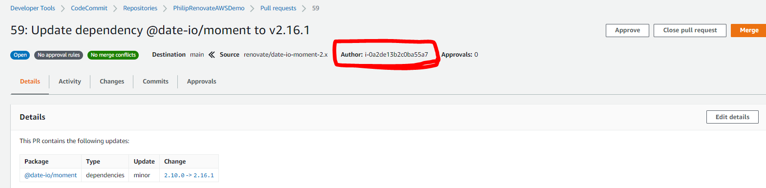 Codecommit Remove Arn Identification · Issue 19093 · Renovatebotrenovate · Github