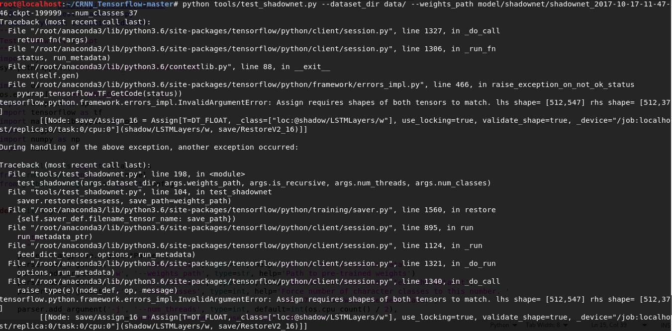 Invalidargumenterror See Above For Traceback Assign Requires Shapes Of Both Tensors To Match