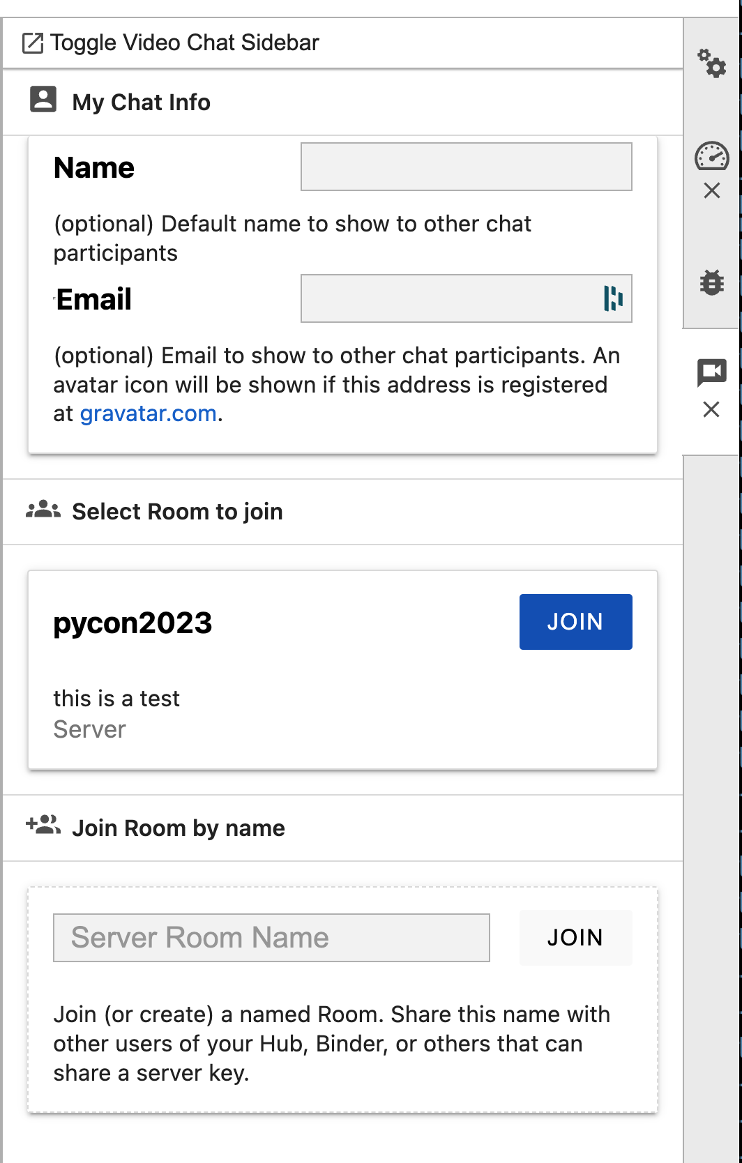 Configure default rooms for jitsi videochat plugiin. · Issue #28 · nebari-dev/big-data-tutorial ...