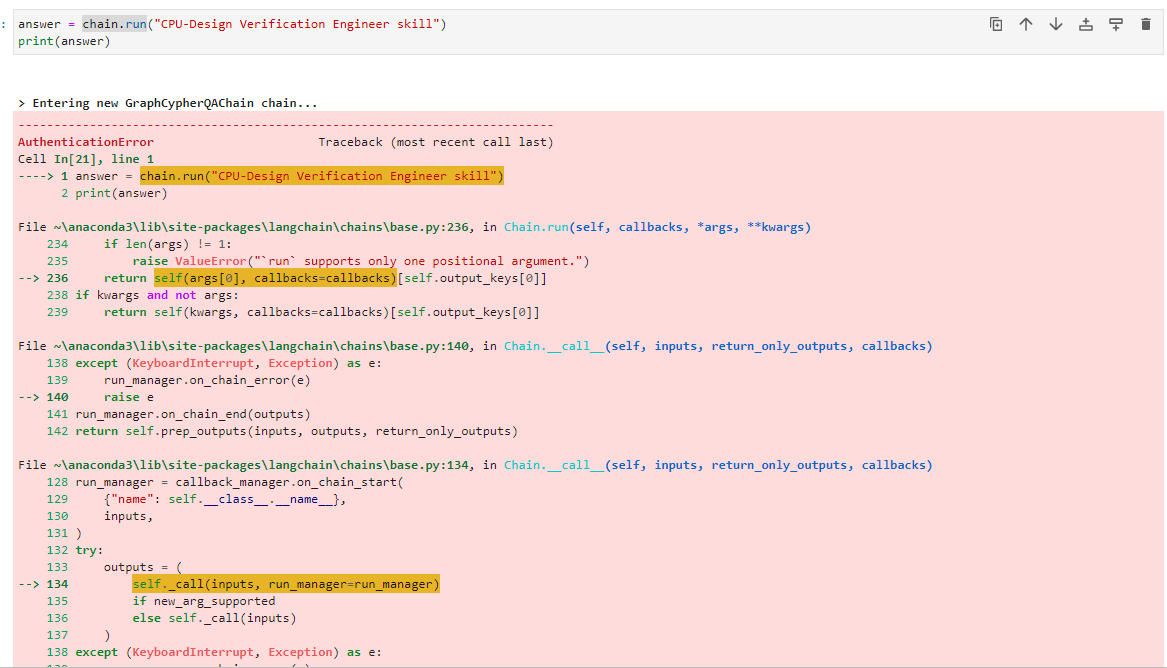 Graphcypherqachain Authentication Error · Issue 5399 · Langchain Ai Langchain · Github