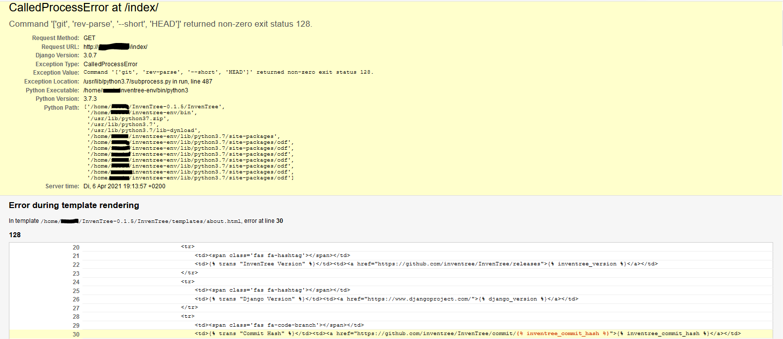 Error [ Git Rev Parse Short Head ] After Updating For First Time · Issue 1439
