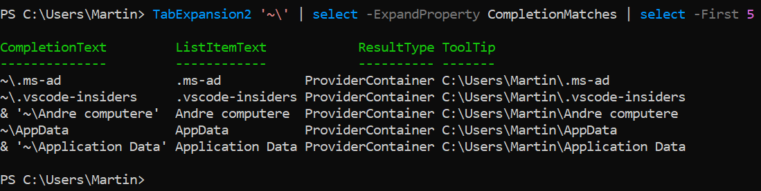Tab completion replaces tilde with full path · Issue #20033 · PowerShell/PowerShell · GitHub