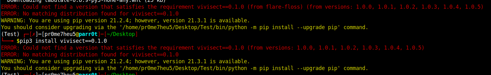 [Parrot OS] flare-floss throws errors while installing it via pip · Issue #457 · mandiant/flare ...