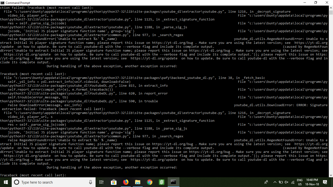 youtube-dl update error · Issue #433 · spotDL/spotify-downloader · GitHub