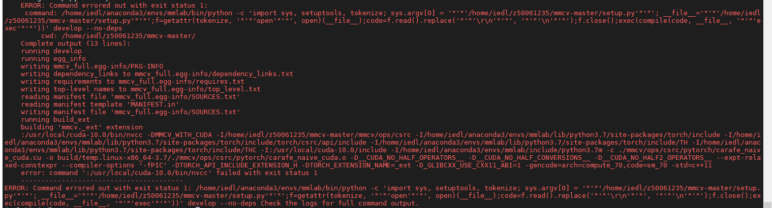 can't install mmcv · Issue #3584 · open-mmlab/mmdetection · GitHub