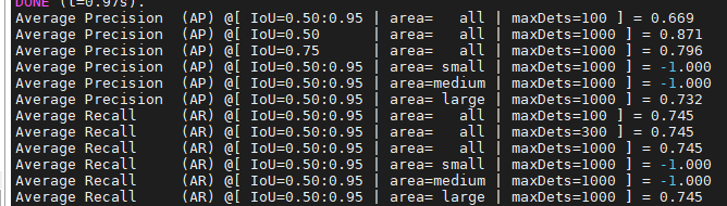 mAP@small and @medium is -1.00 · Issue #3610 · open-mmlab/mmdetection · GitHub