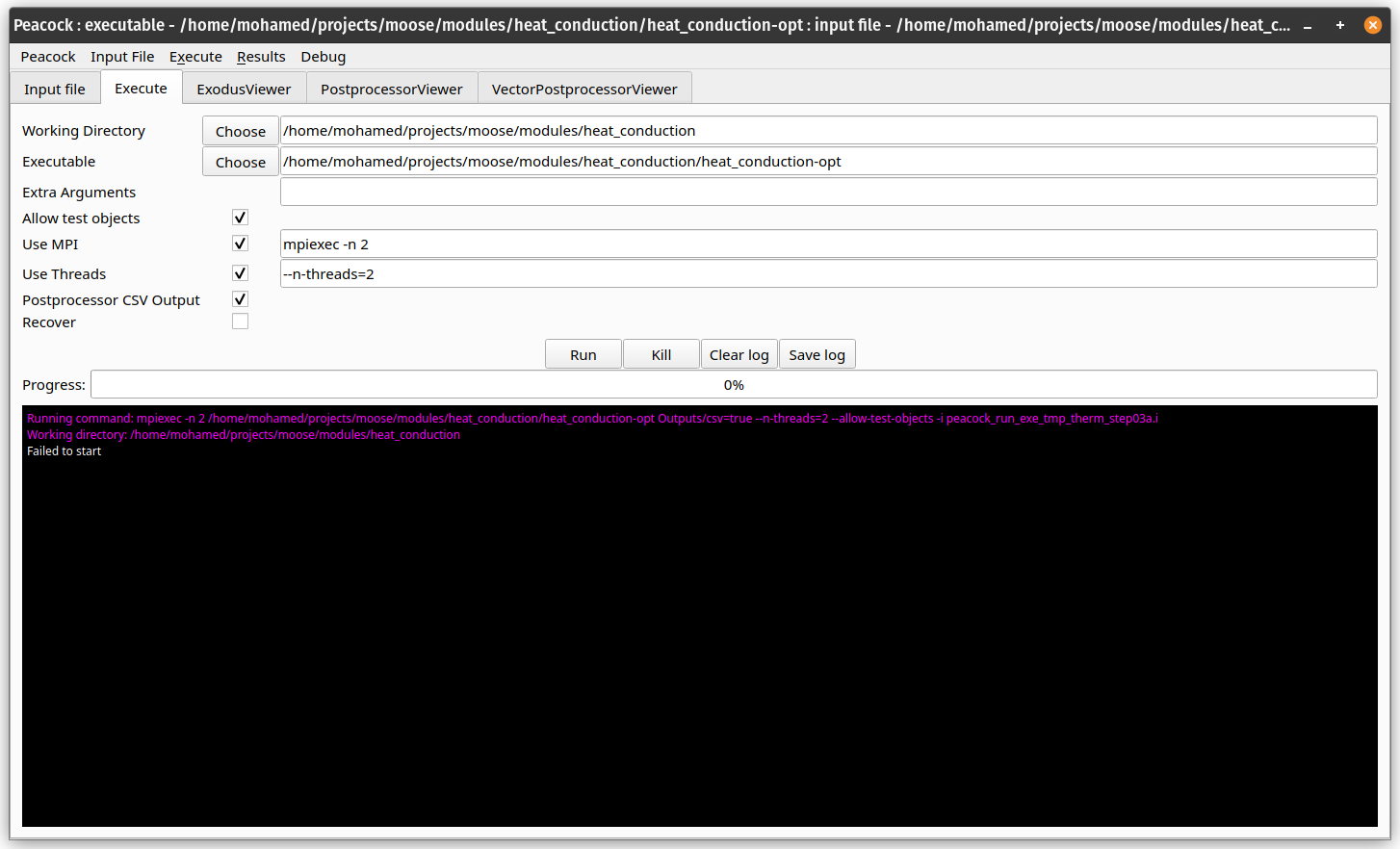 Peacock fails to start · idaholab moose · Discussion #23535 · GitHub