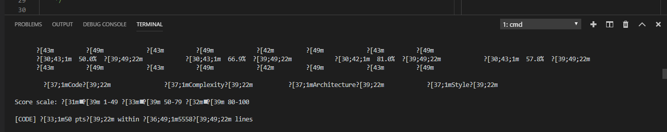 Cmder as Vscode terminal format issue · Issue #81 · nunomaduro/phpinsights · GitHub
