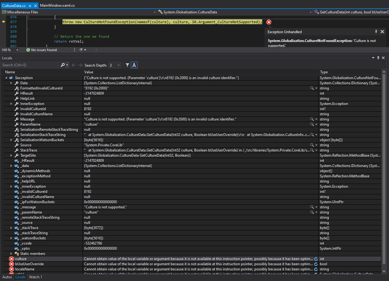 CultureNotFoundException in System.Globalization.CultureData.GetCultureData · Issue #37789 ...