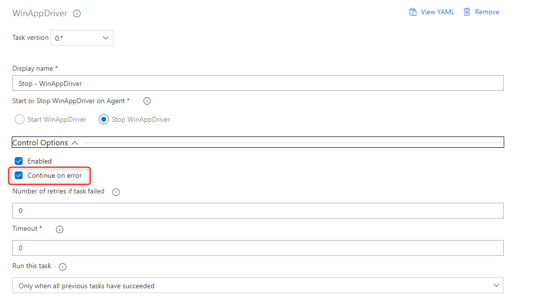WinAppDriver Azure Pipelines Task stop command is flaky · Issue #765 · microsoft/WinAppDriver ...