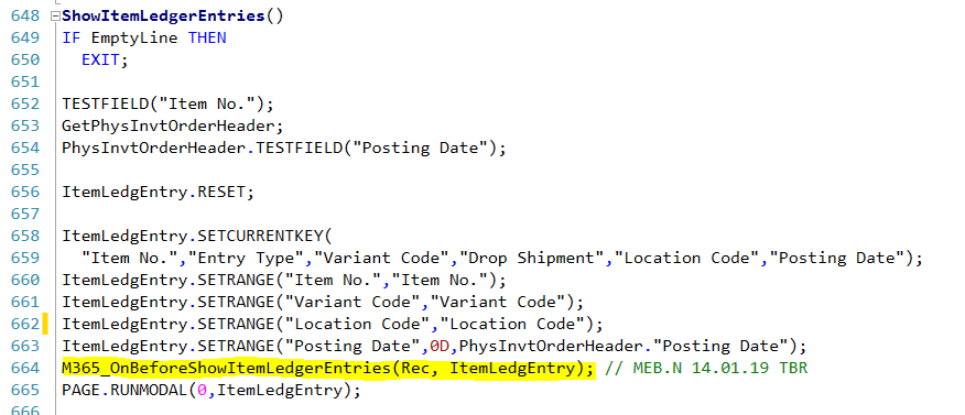 [Event Request] Table 5005351 function ShowItemLedgerEntries · Issue #833 · microsoft ...