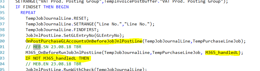Event Request Codeunit 1001 Function Postpurchaseglaccounts · Issue 842 · Microsoft