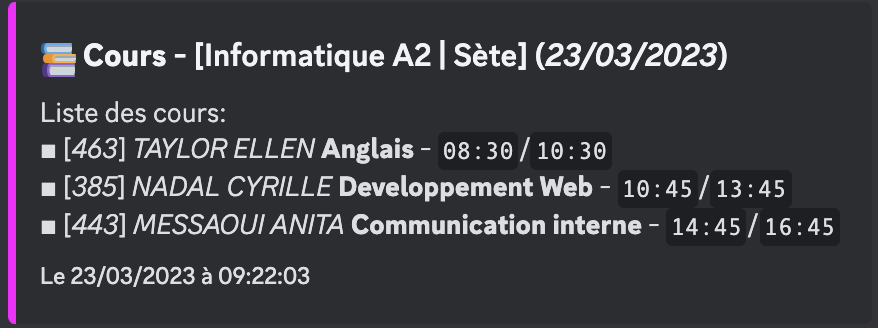 GitHub - RomainMILLAN/Discord-EDT: Bot discord qui récupérer tous les cours d'un groupe de l'IUT ...