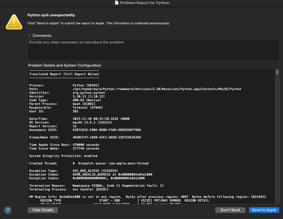 Macos Python Crash · Issue 3586 · Paddlepaddlepaddlespeech · Github
