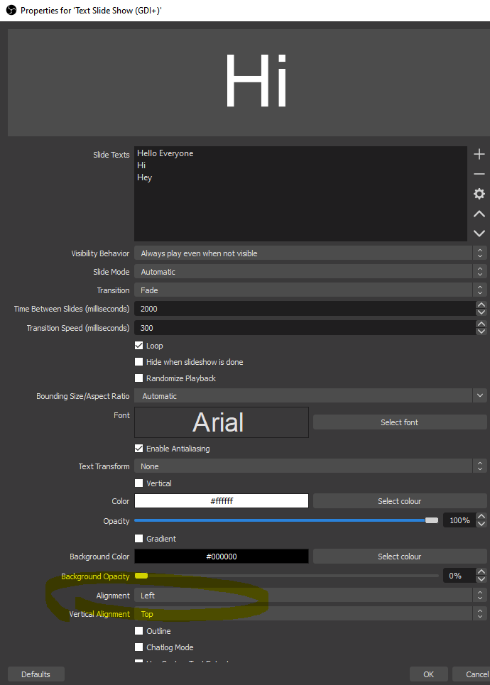 [BUG] Text always centered · Issue #2 · jbwong05/obs-text-slideshow ...