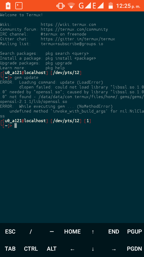 Problem with gem update · Issue #2861 · termux/termux-packages · GitHub