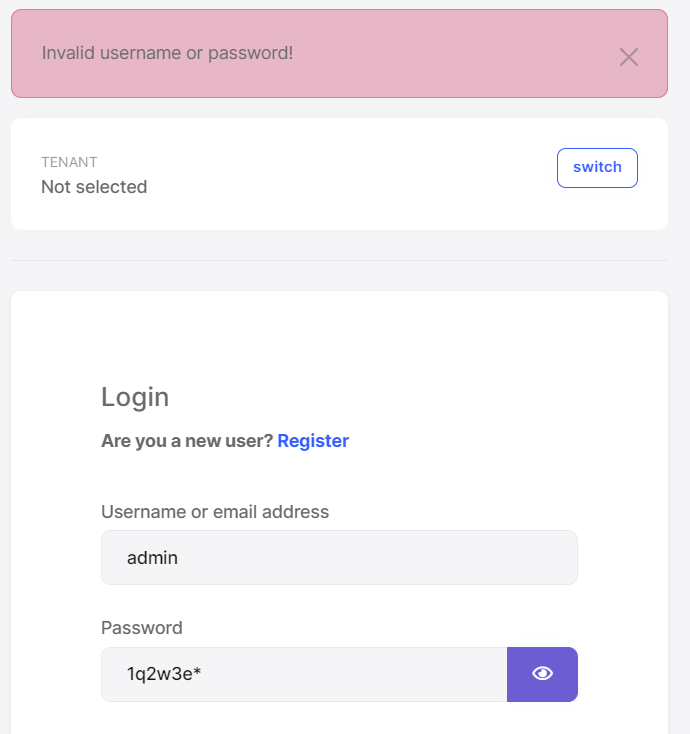 Admin login failed at localhost Blazor Server · Issue #17169 · abpframework/abp · GitHub