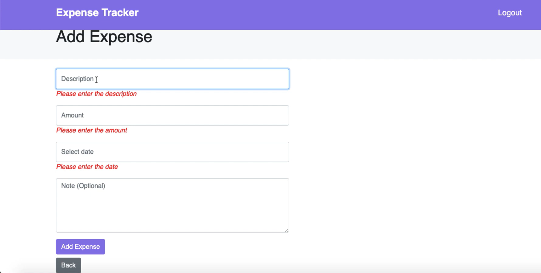 GitHub - dhanmeetsingh/ExpenseTracker