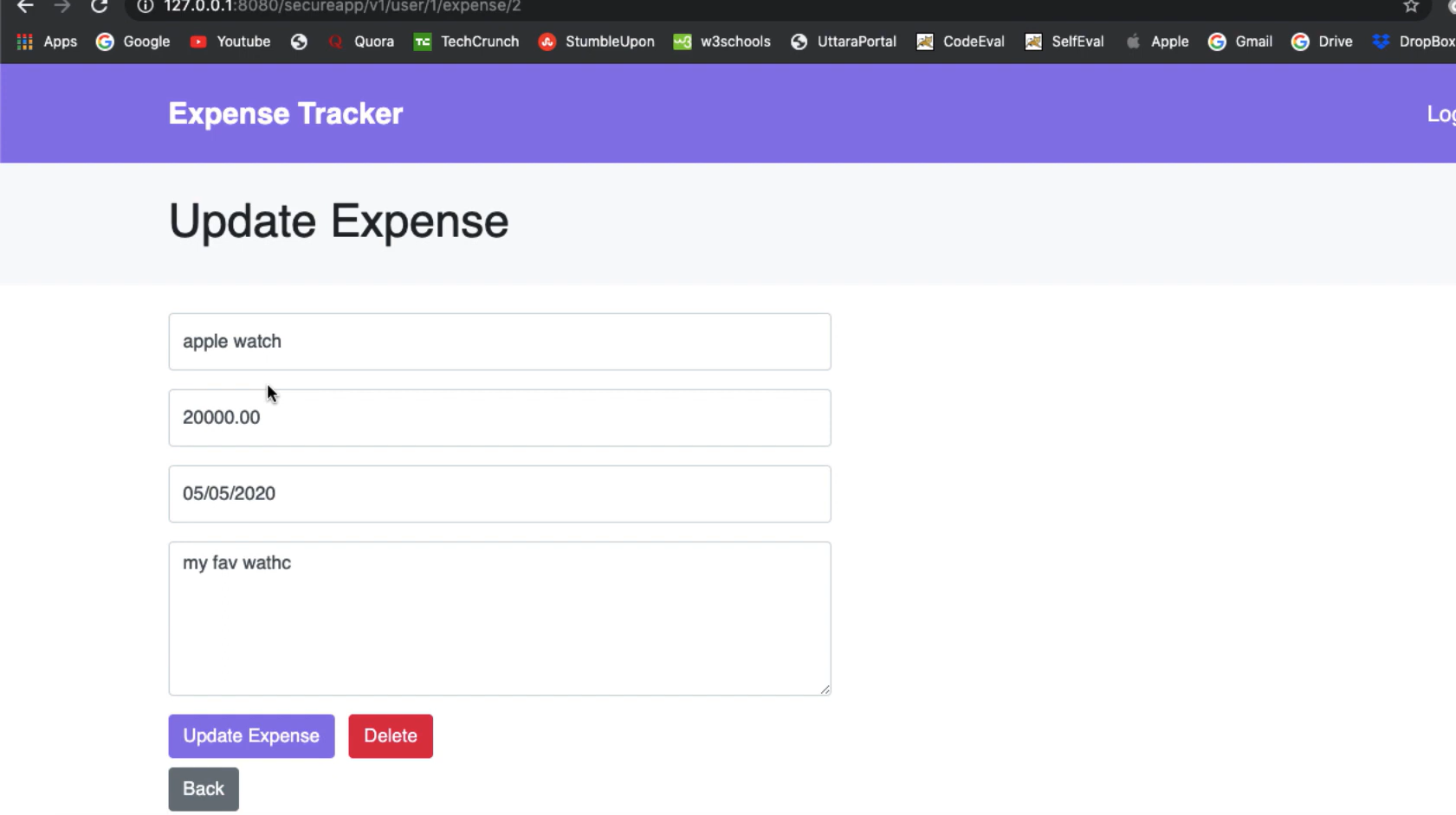 GitHub - dhanmeetsingh/ExpenseTracker