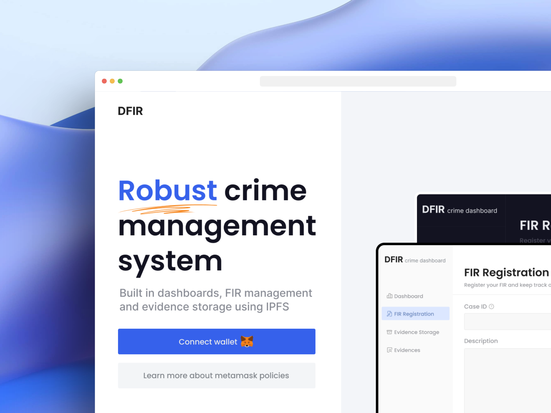 GitHub - abelzach/Decentralised-FIR-system: Main project