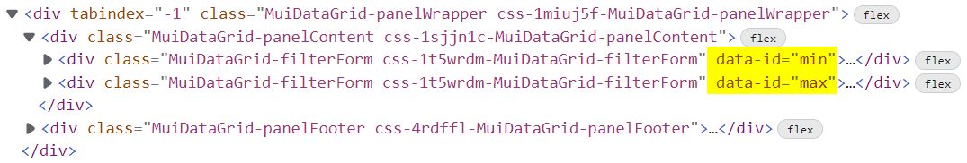 [data grid] Pass filter item ID as data attribute of the `.MuiDataGrid ...