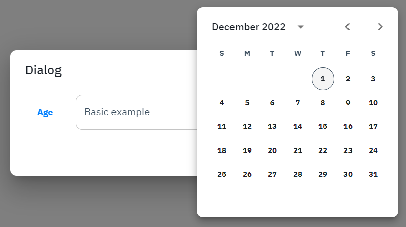 Pickers Datepicker Inside A Dialog Does Not Adjust Its Position To Fit In The Viewport · Issue