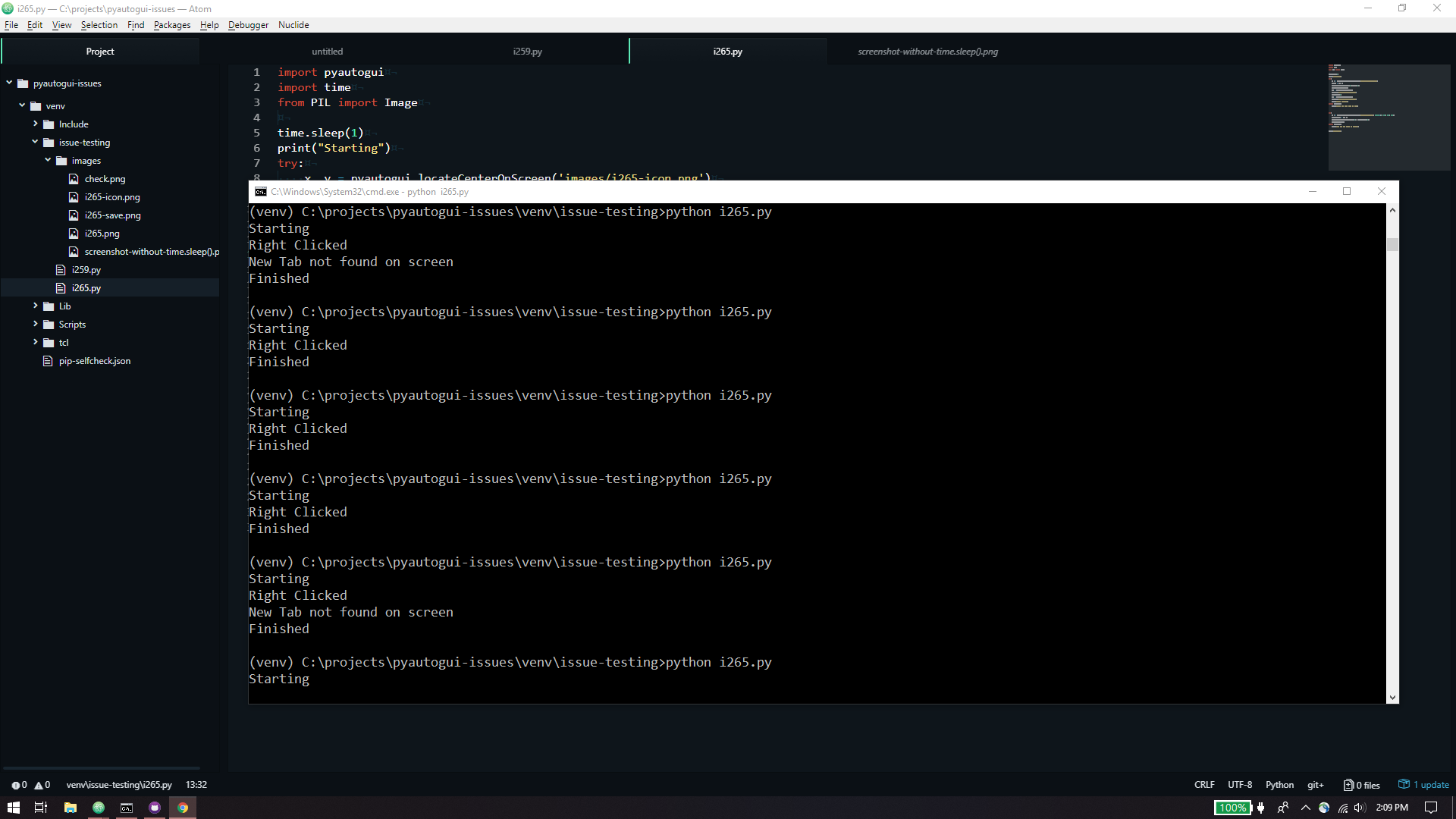 locate doesn't see the right-click menu · Issue #265 · asweigart/pyautogui · GitHub