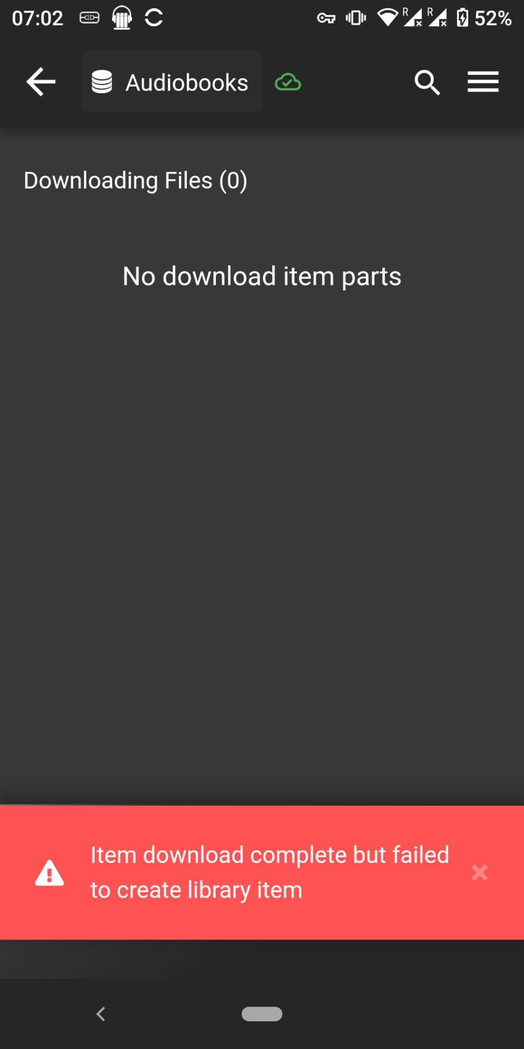 Download failed from second book of a series. "download complete but ...