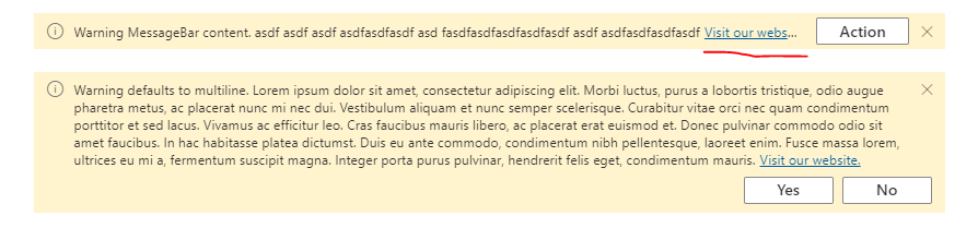 Allow Dynamic Scaling on MessageBar · Issue #18850 · microsoft/fluentui · GitHub