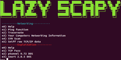 GitHub - remembercds/lscapy: The LAZY scapy script.