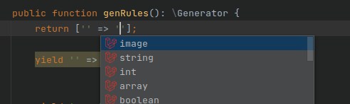 [Feature Request] Allow syntax hint for yield in rules · Issue #378 · laravel-idea/plugin · GitHub