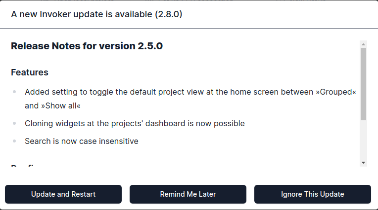 [bug] Release Notes Version Mismatch · Issue 242 · Beyondcode Invoker Community · Github