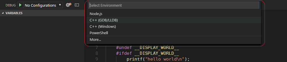 Where is the Select Environment dropdown? · Issue #937 · microsoft/vscode-cpptools · GitHub