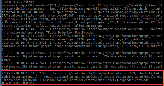 Why can not convert ssd_mobilnetv3 model file tflite format? · Issue ...