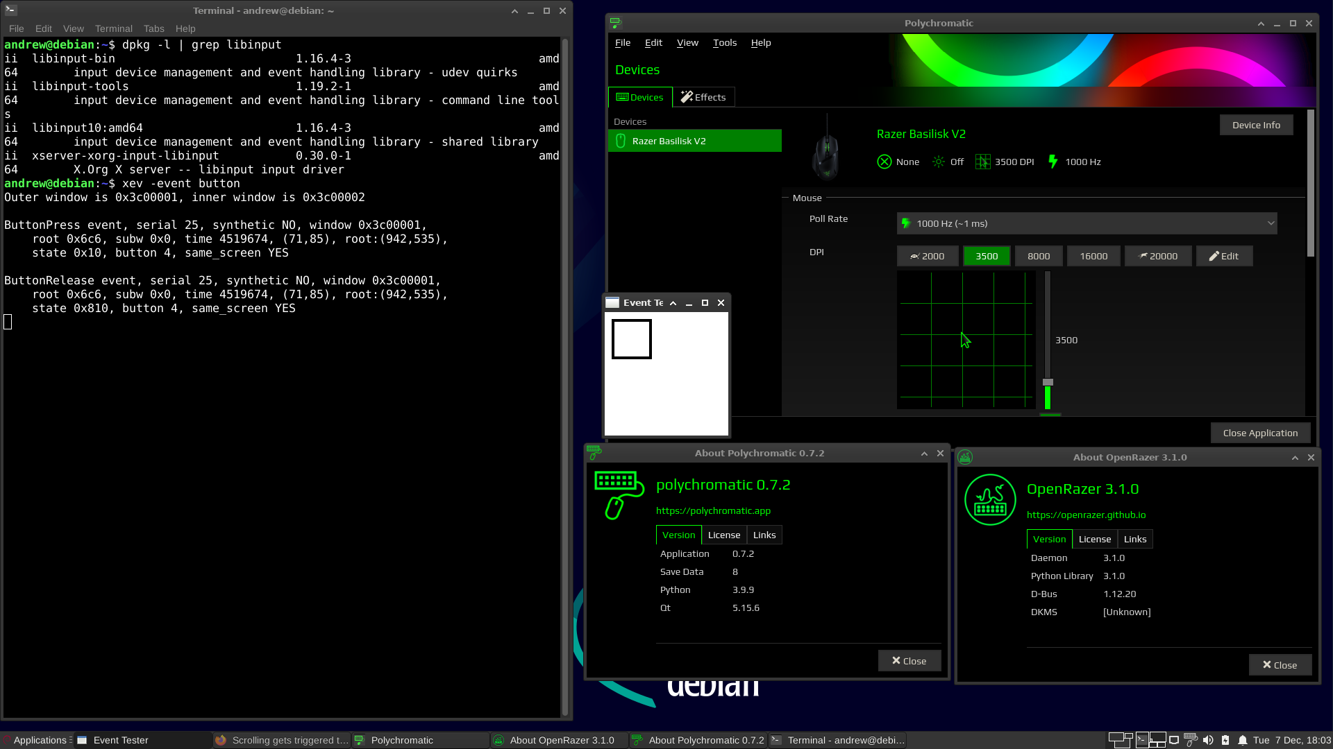 Scrolling gets triggered twice · Issue #1690 · openrazer/openrazer · GitHub