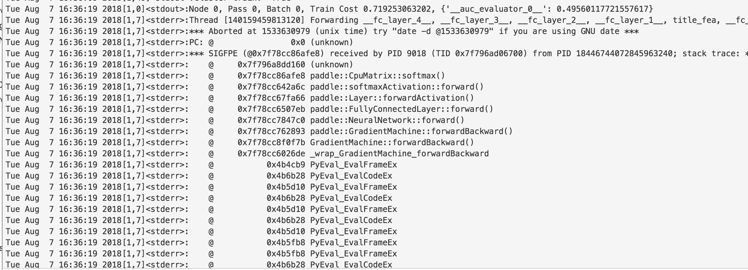 线下训练正常，mpi上面训练就会core · Issue #12565 · PaddlePaddle/Paddle · GitHub