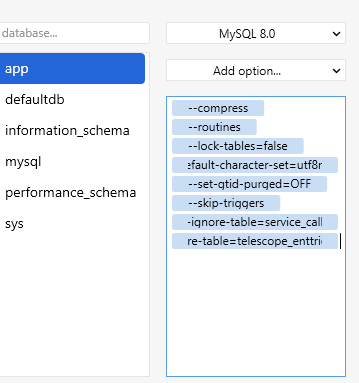 Windows backup options view · Issue #3093 · TablePlus/TablePlus · GitHub