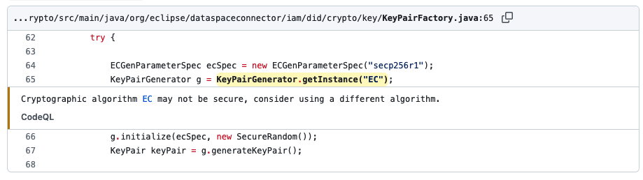 Investigate java-potentially-weak-cryptographic-algorithm CodeQL alerts · Issue #789 · eclipse ...