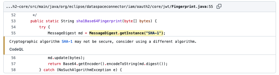 Investigate java-potentially-weak-cryptographic-algorithm CodeQL alerts · Issue #789 · eclipse ...