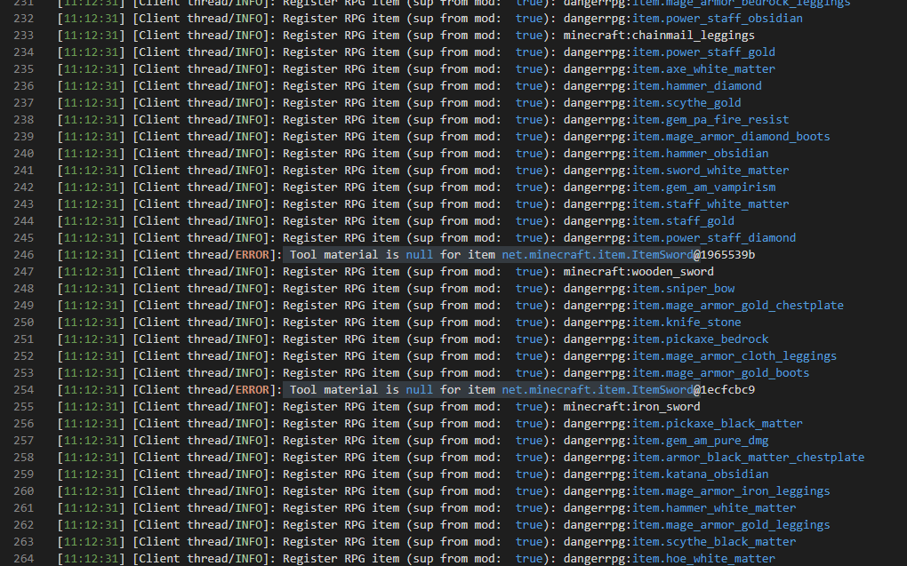 Some Tool material is null for item net.minecraft.item.ItemSword@ · Issue #4 · quentin452 ...